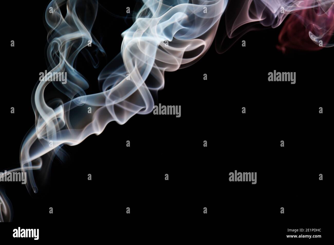 Soft smoke colorful flow on black background. Abstract color backdrop ...