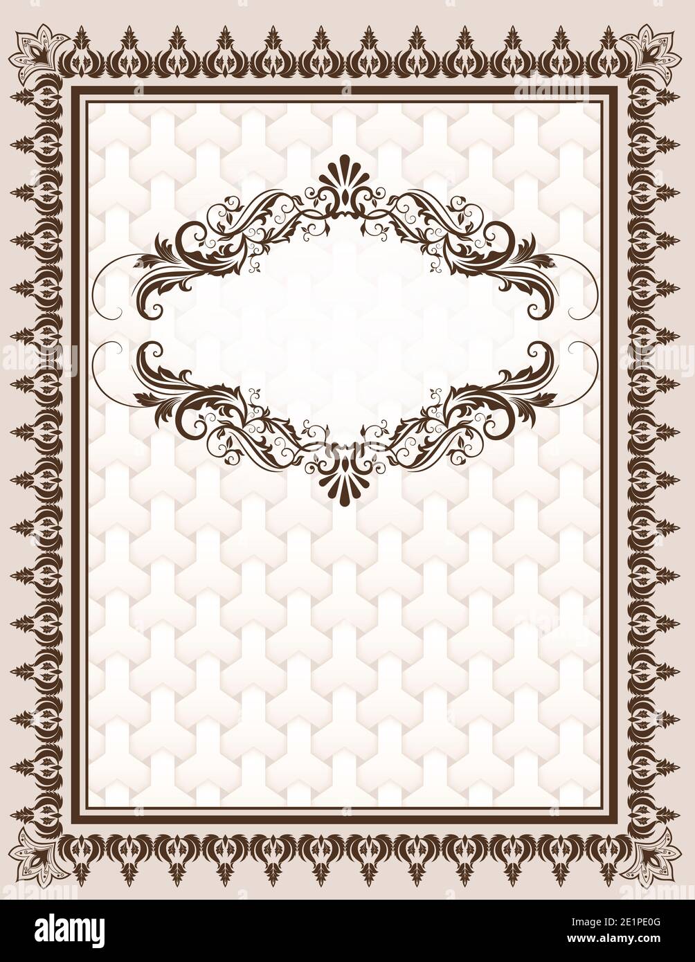 Vintage background with decorative border and elegant patterns ...