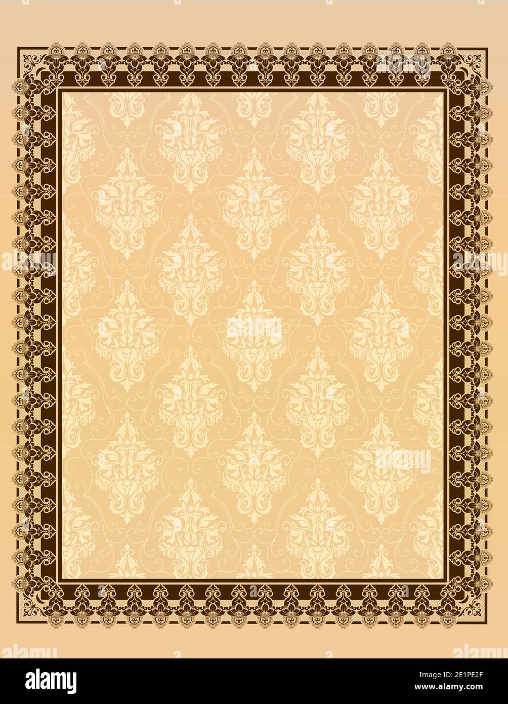 Vintage background with decorative border and elegant patterns ...