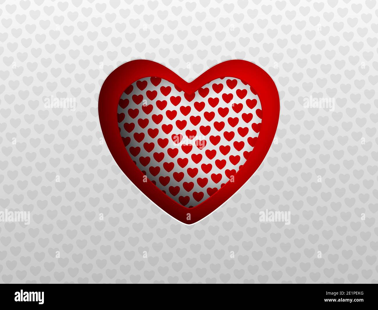 Cutted heart shape with shadow from paper background Stock Photo - Alamy
