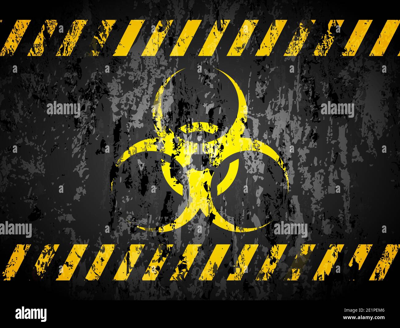 Grunge biohazard sign textured background. Vector illustration Stock ...