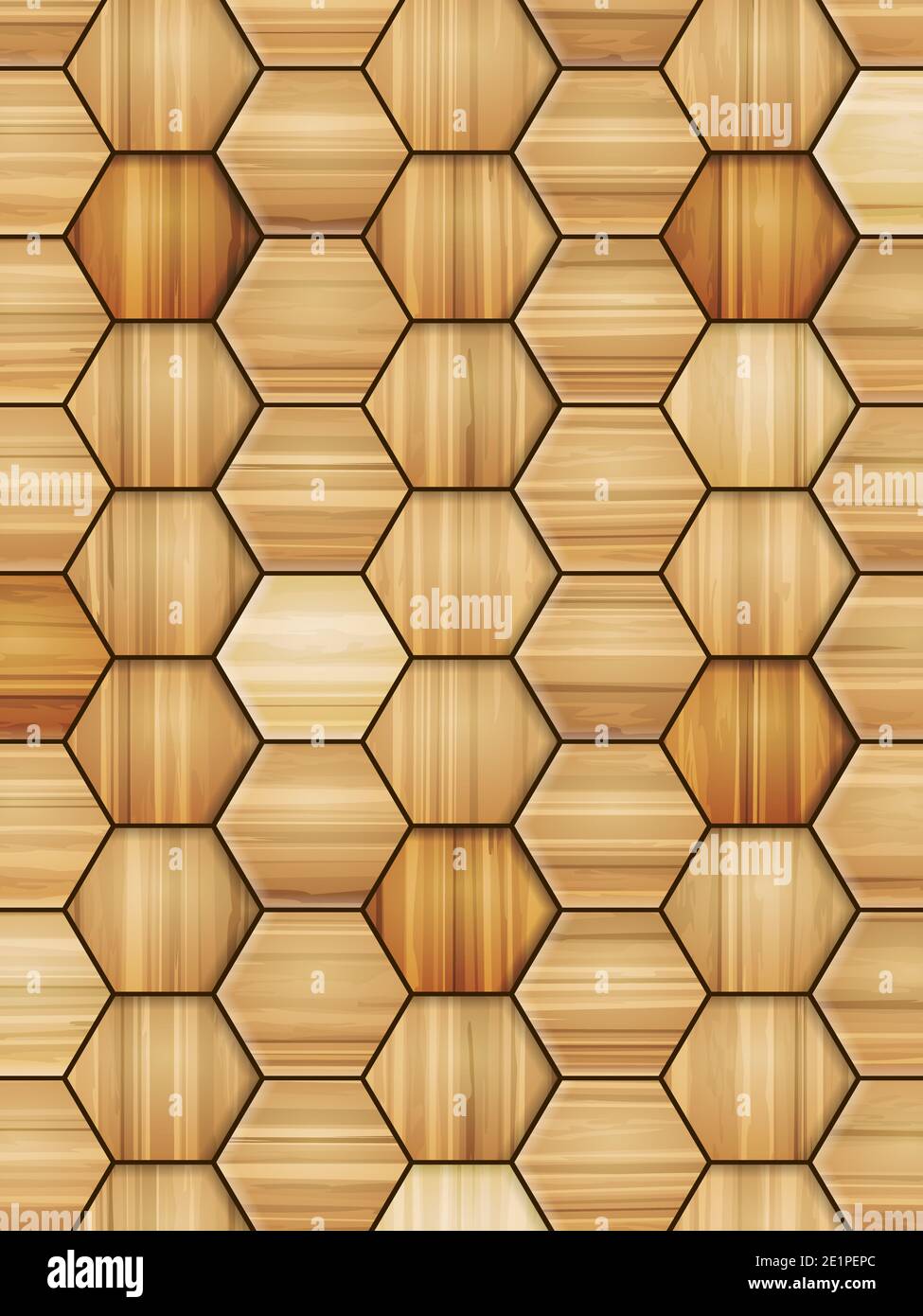 Background formed by wooden hexagon blocks. Vector illustration Stock ...