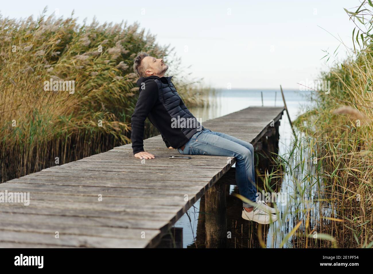 Man laid back relaxing hi-res stock photography and images - Alamy