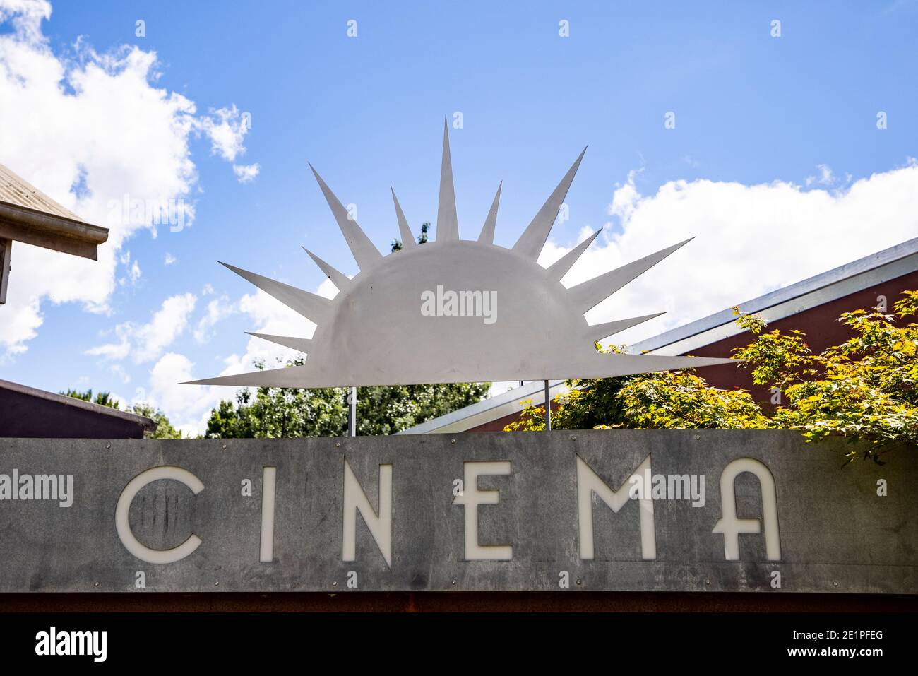 Brisbane freeway warehouse blue letters facade signage - countergasw