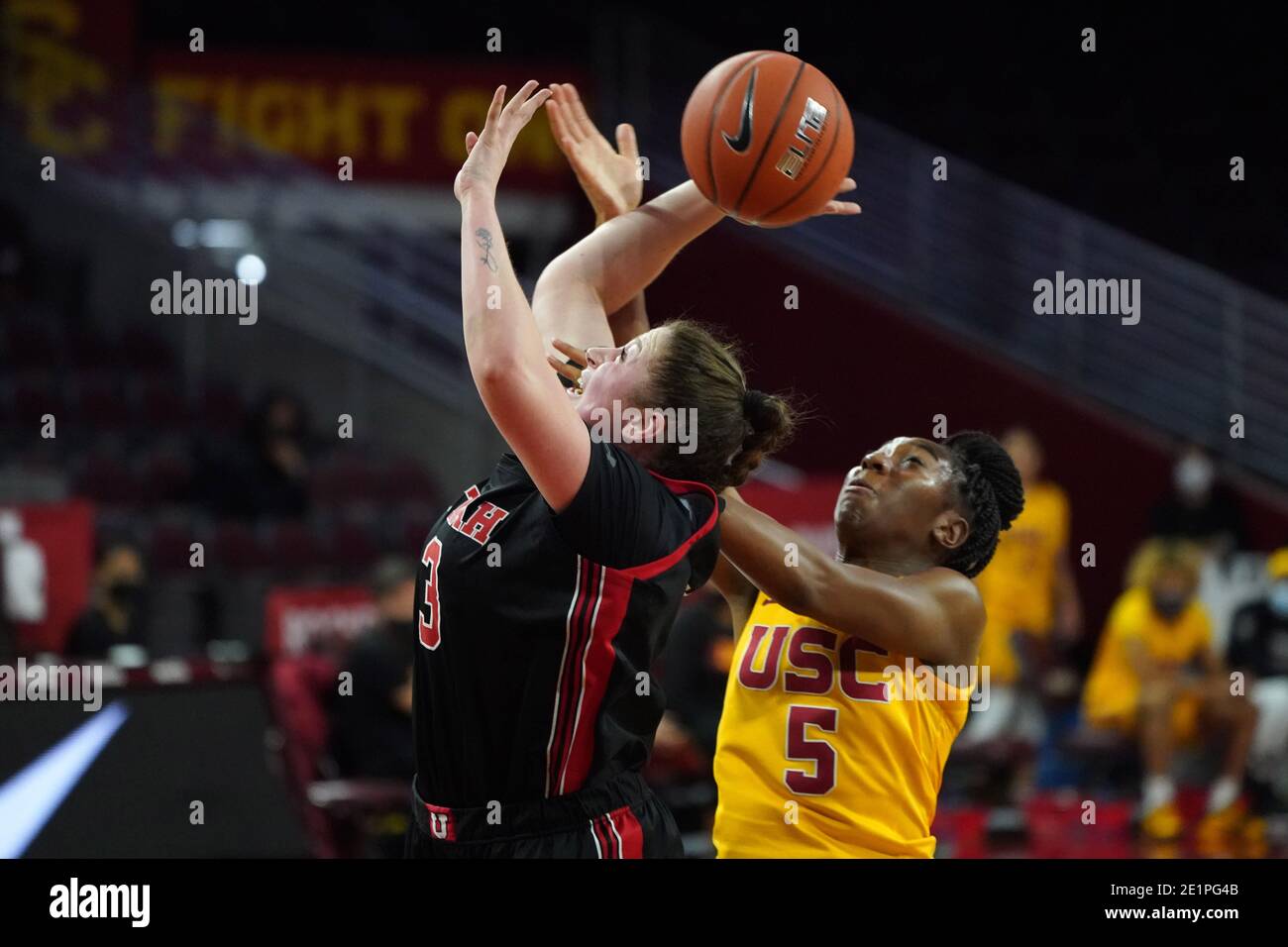 Utah Utes forward Andrea Torres (3) and Southern California Trojans ...