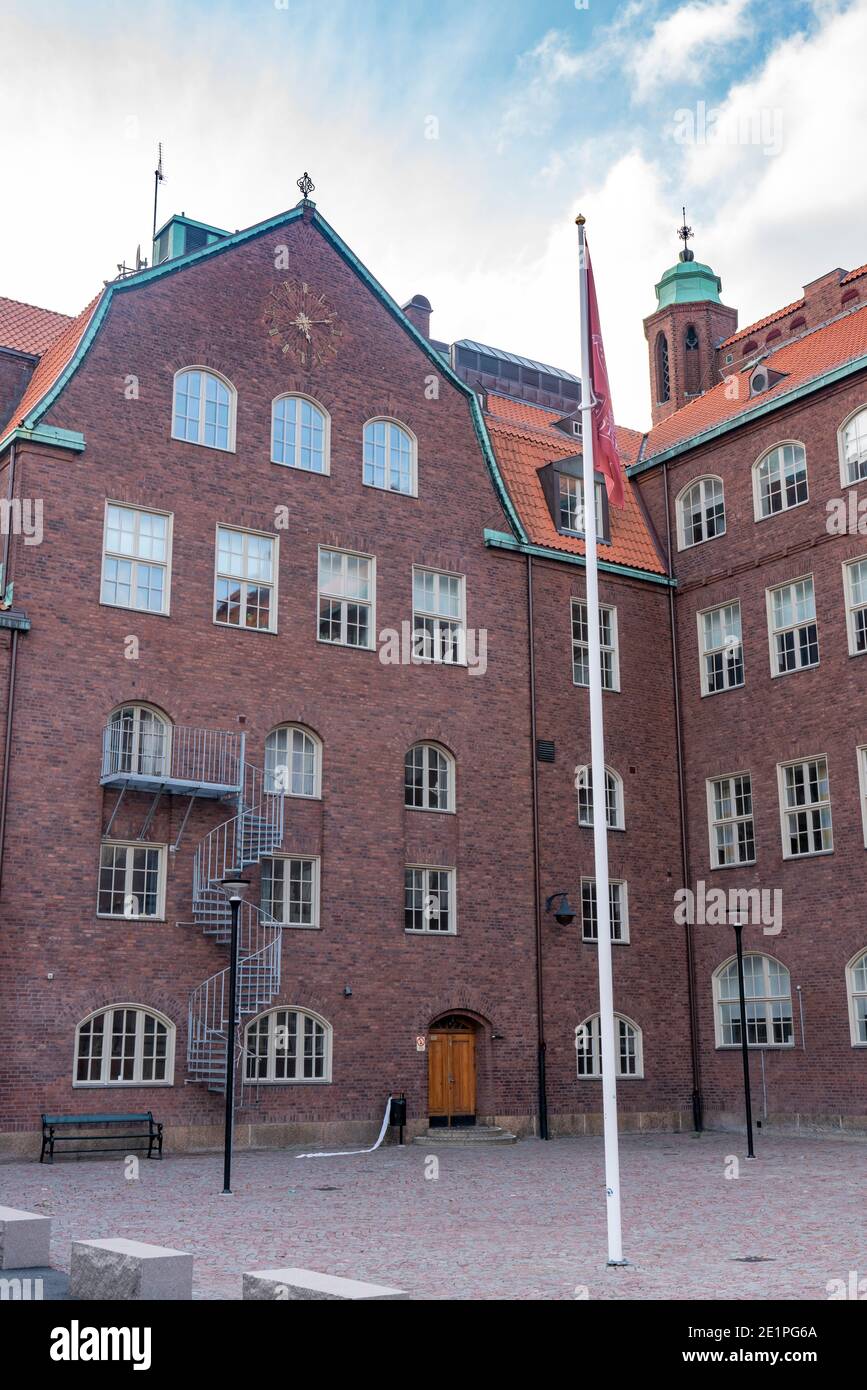 Famous Traditional old Brick Building and entrance to School or ...
