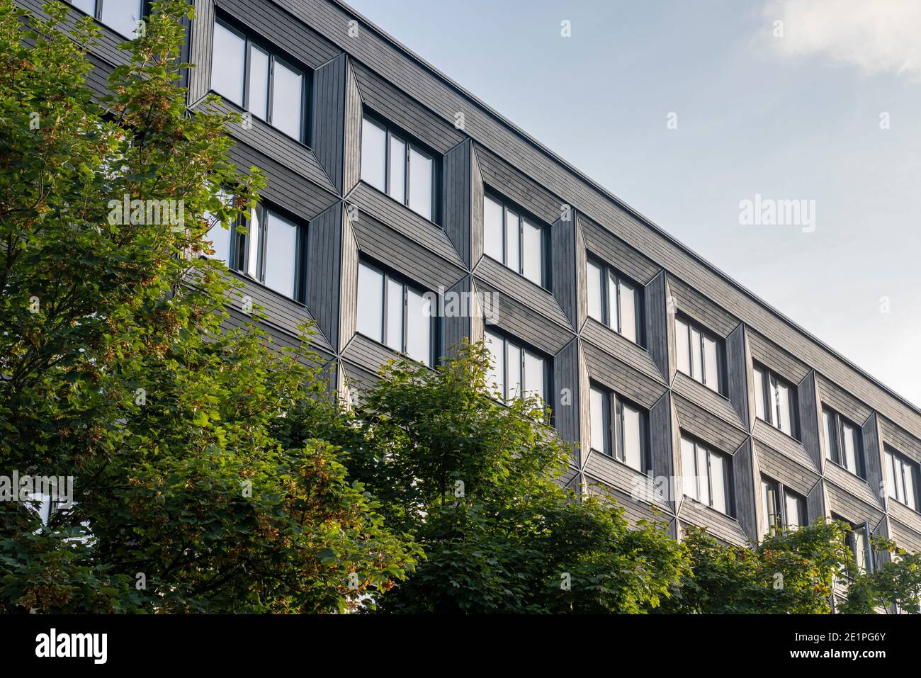 Abstract Financial office building architectural modern Facade with ...