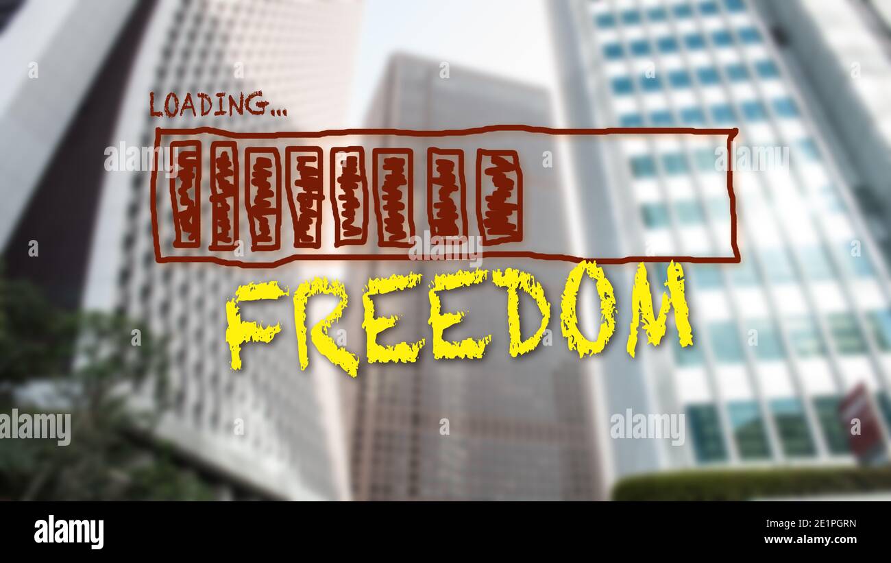 Street Sign the Direction Way to Freedom Stock Photo - Alamy