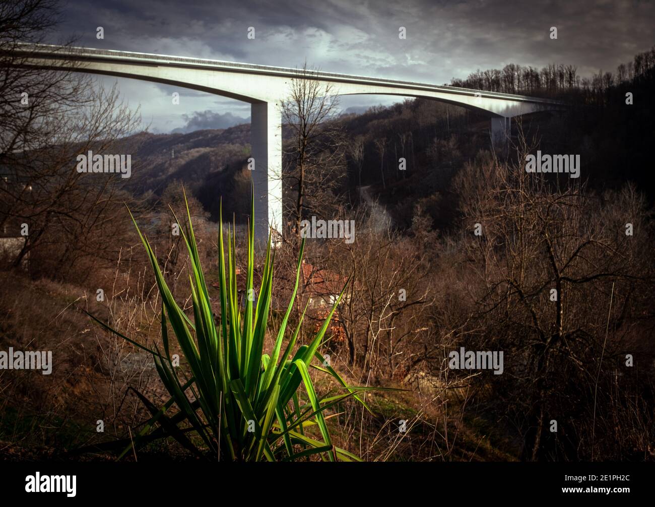 Gabrovo Bypass viaduct built using the “cantilever concrete” method and ...