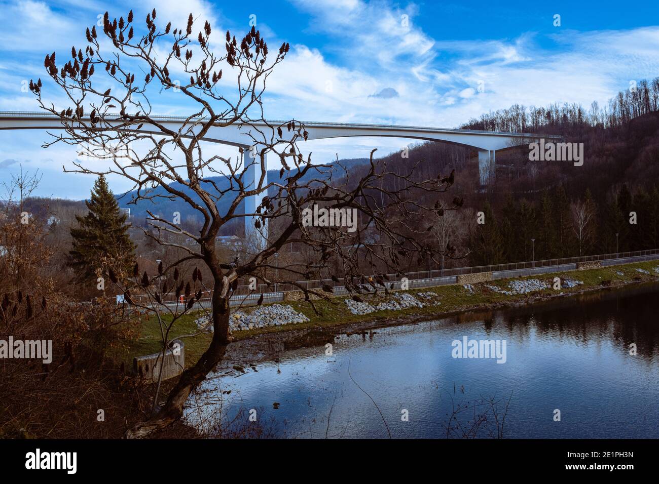 Gabrovo Bypass viaduct built using the “cantilever concrete” method and ...