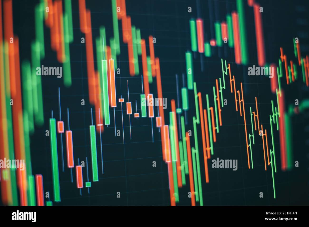 Fundamental and technical analysis concept. Background with currency ...
