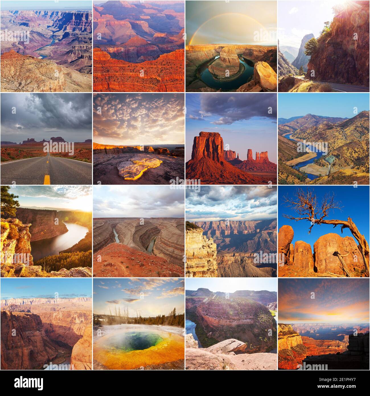 American landscapes collage hi-res stock photography and images - Alamy