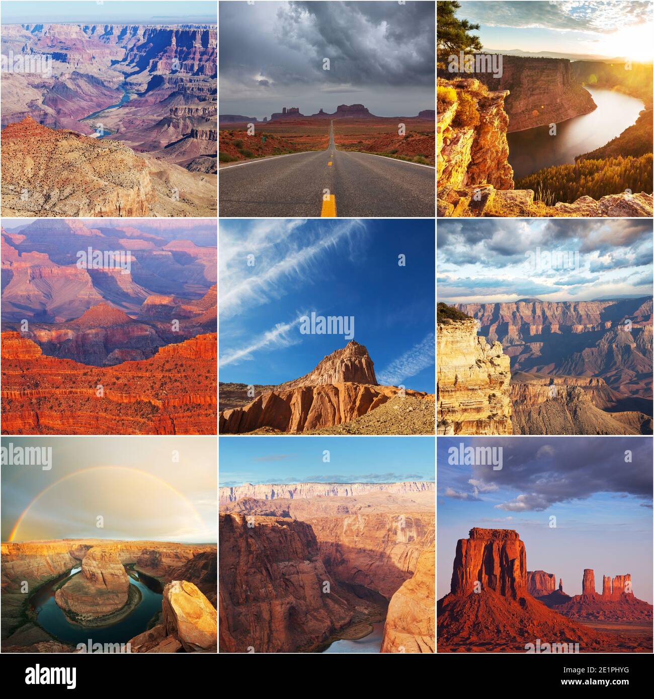 American landscapes collage hi-res stock photography and images - Alamy