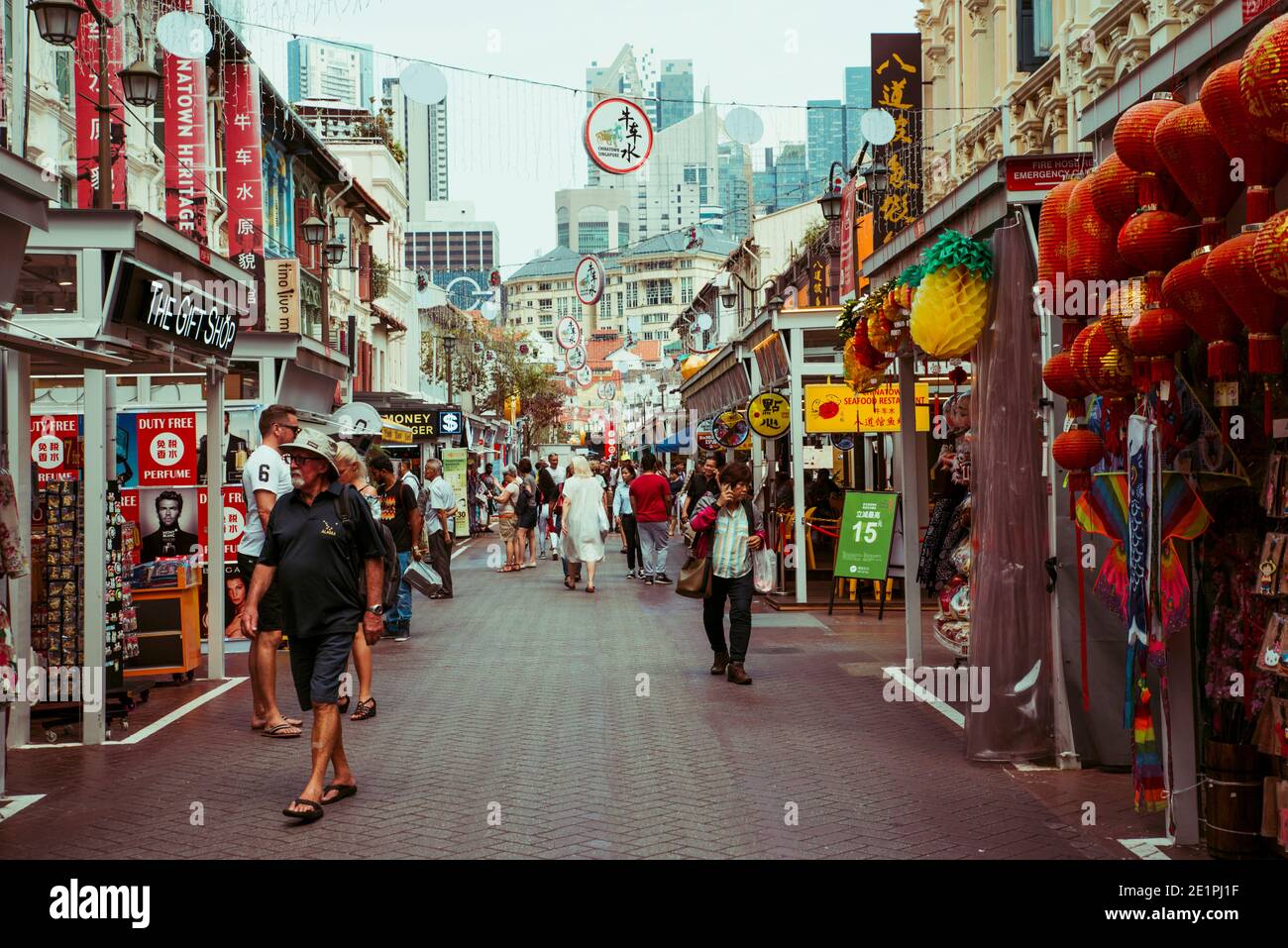 Singapore - May 03, 2019 - Chinatown in Singapore, the famous place for ...