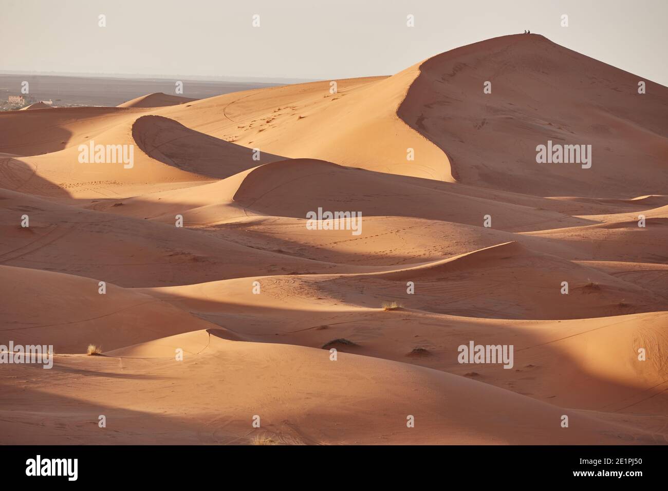 Endless Sands of the Sahara desert. Beautiful sunset over sand dunes of ...