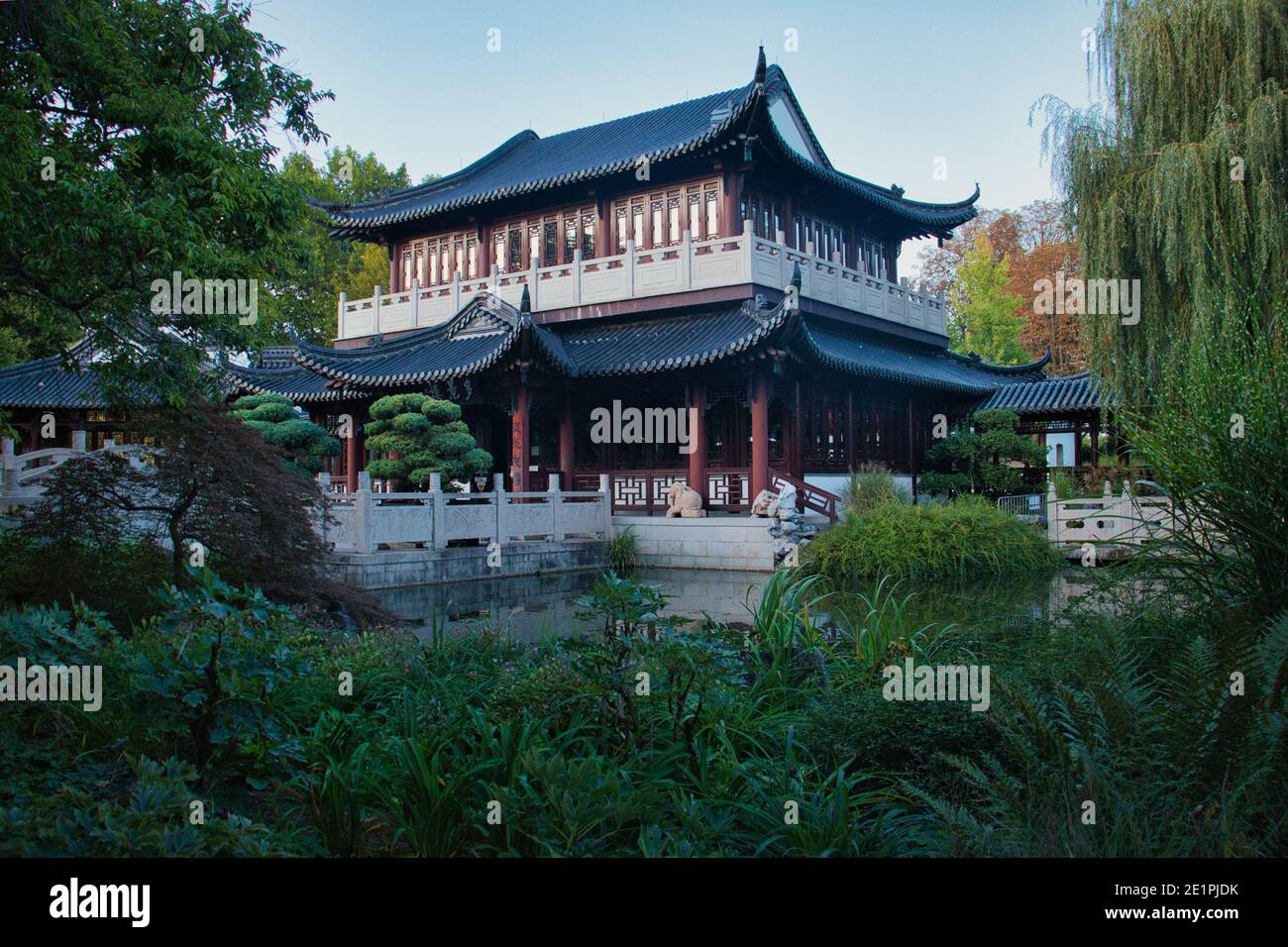 Chinese Tea House in Luisenpark in Mannheim, Germany Stock Photo - Alamy