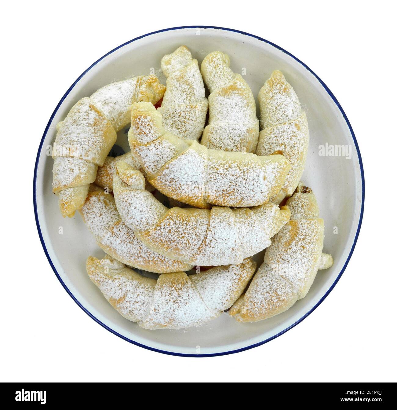 Fresh roll puff pastries isolated on a white background Stock Photo - Alamy