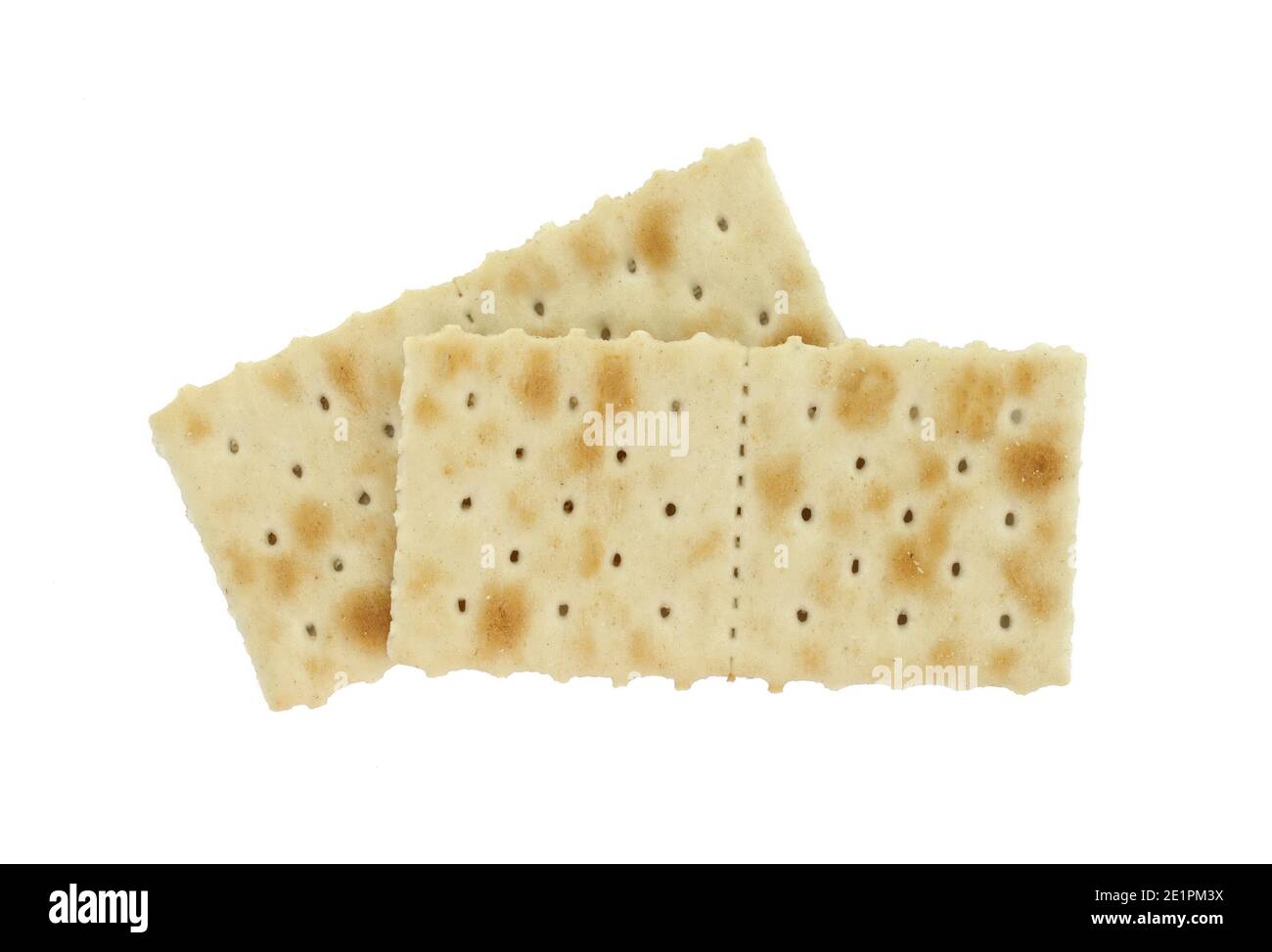 Soda Crackers isolated on white background Stock Photo - Alamy