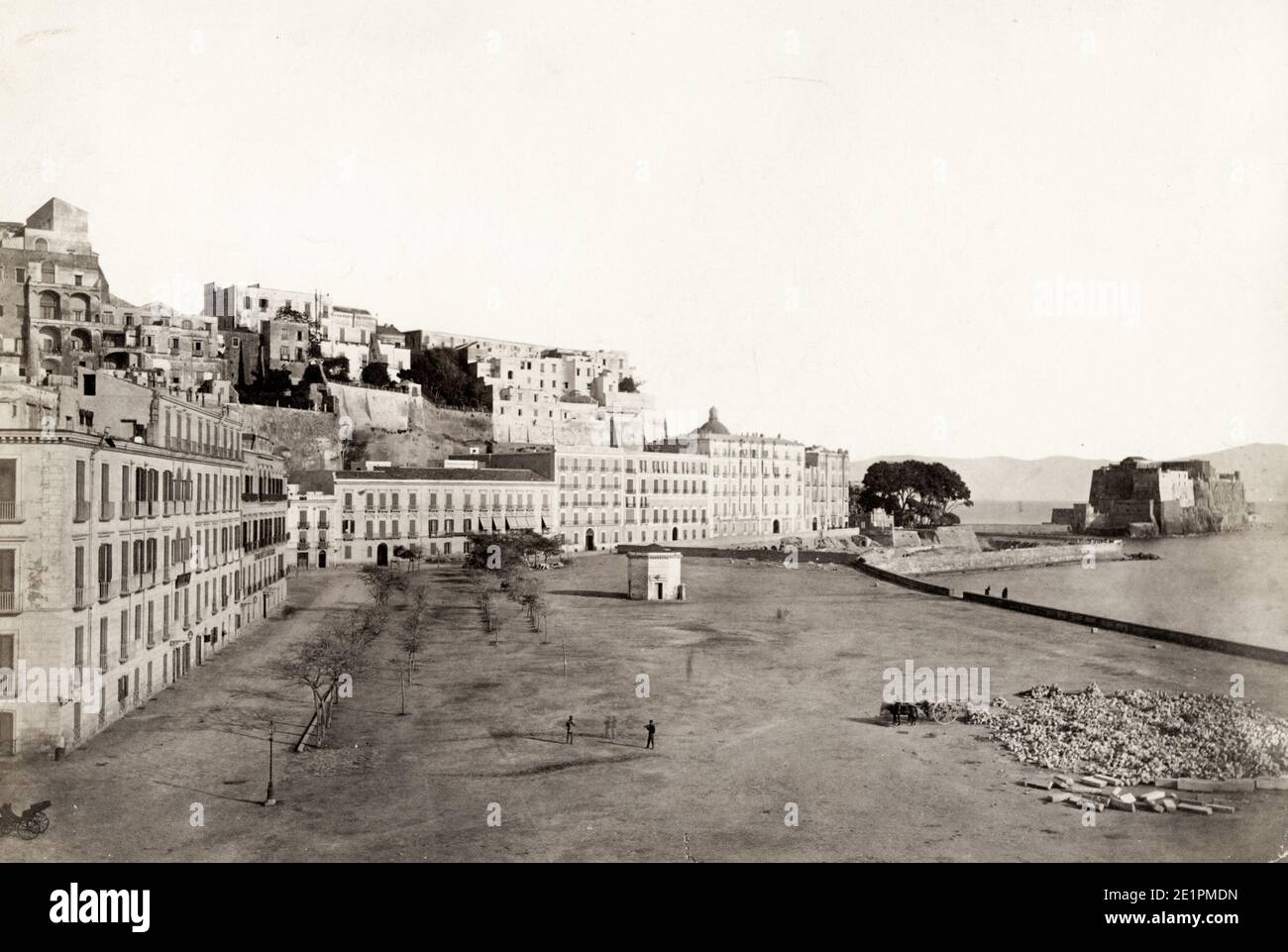 Vintage 19th century photograph: Italy c.1880's - Strata del Chiatamone ...