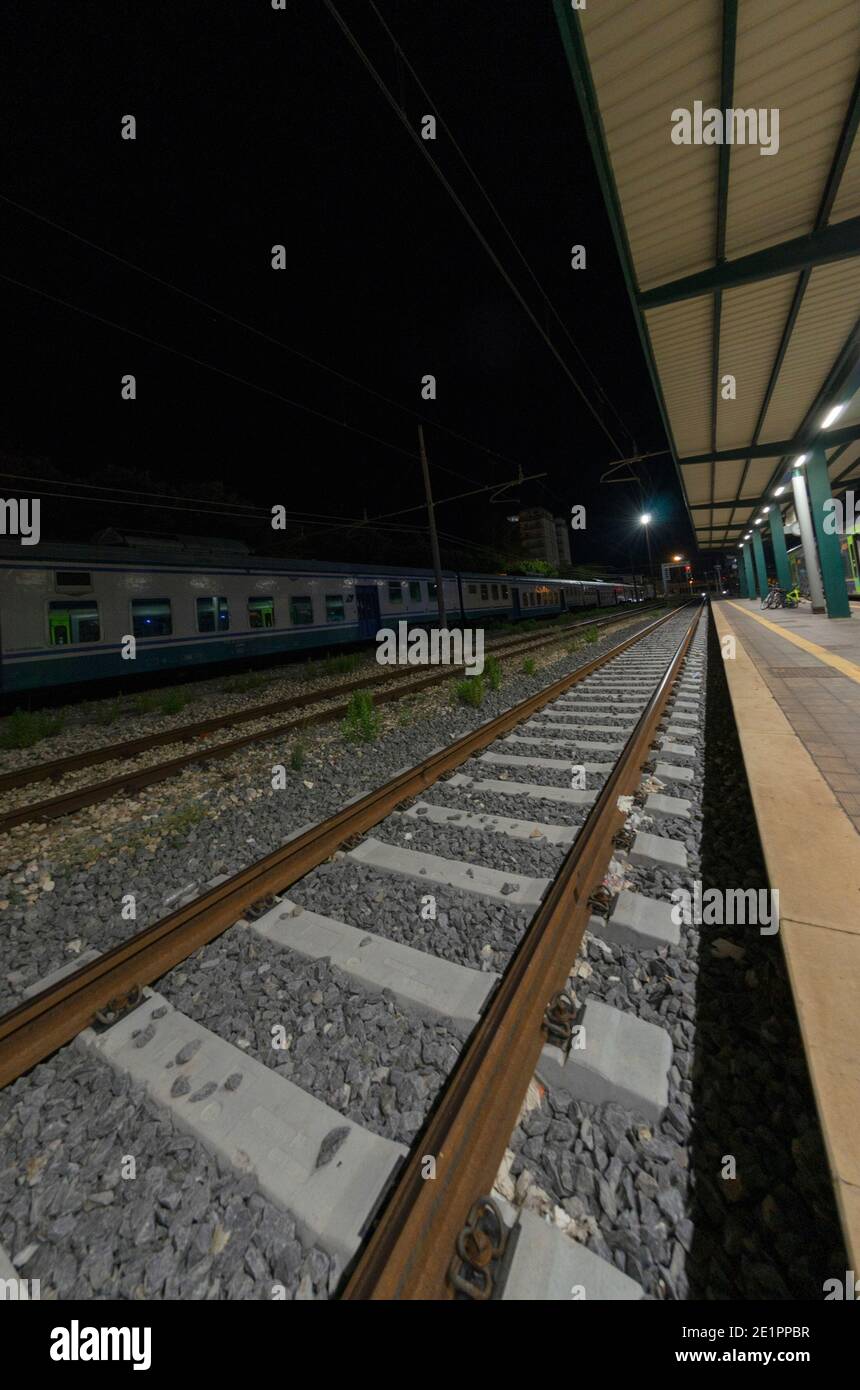 Empty railroad station night architecture hi-res stock photography and ...