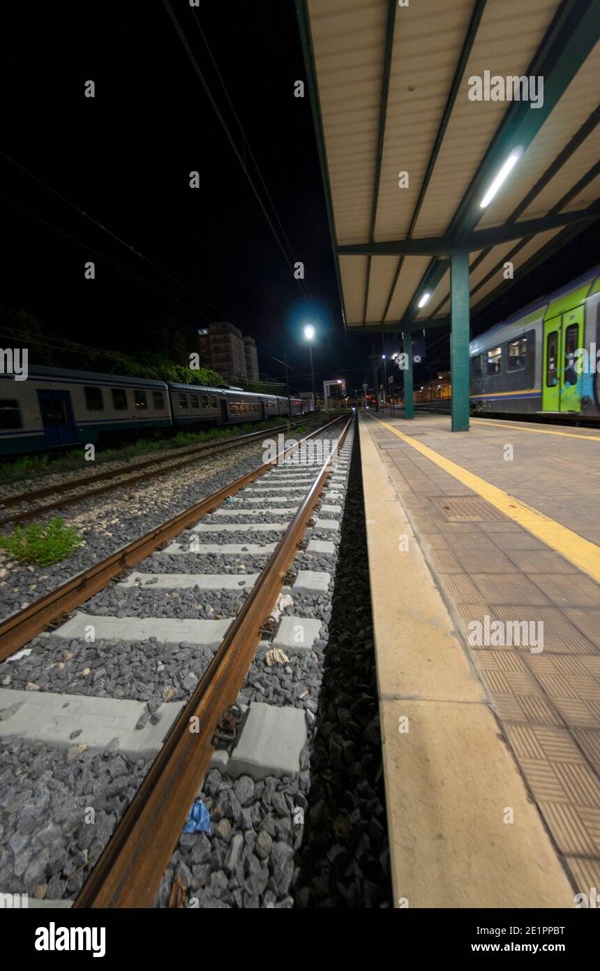 Empty railroad station night architecture hi-res stock photography and ...