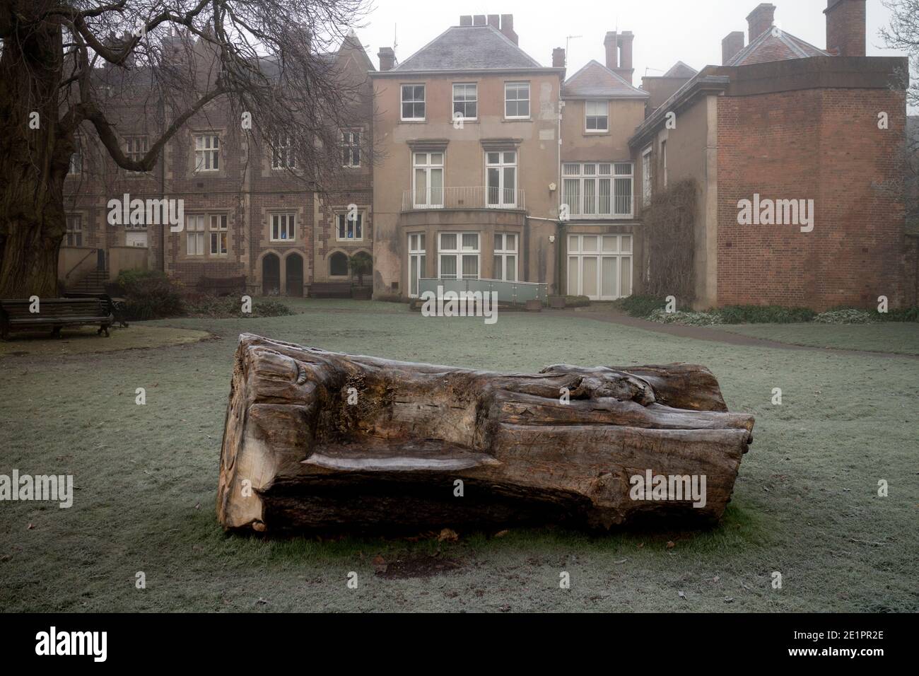 Pageant House and Pageant Gardens on a frosty winter`s day, Warwick ...