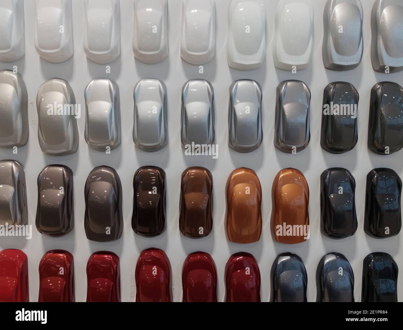 Car color sample board in the car showroom Stock Photo - Alamy
