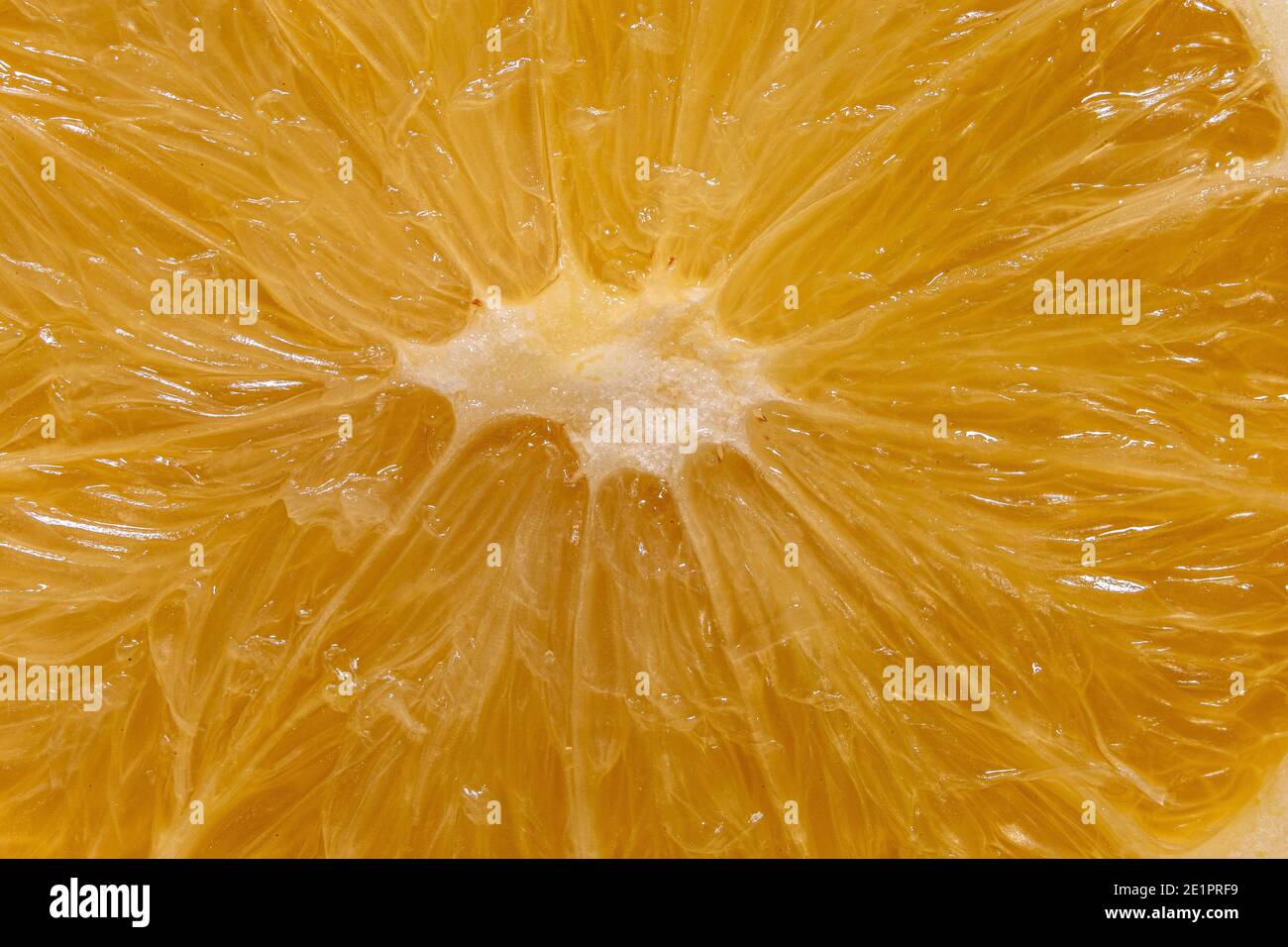 Detail of fresh sliced lemon, ideal for backgrounds or textures Stock ...