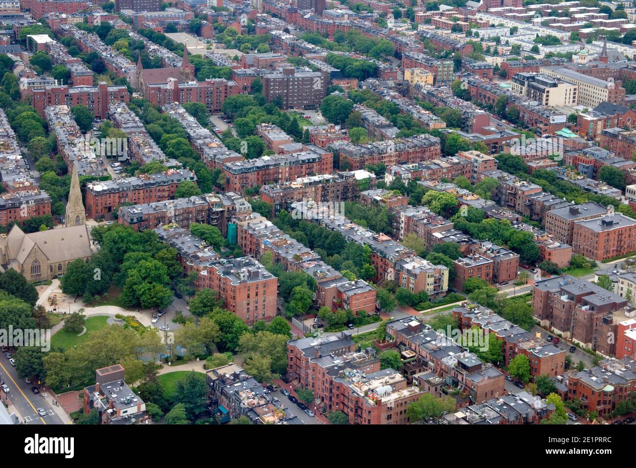 the grid structure of downtown boston massachusetts Stock Photo - Alamy
