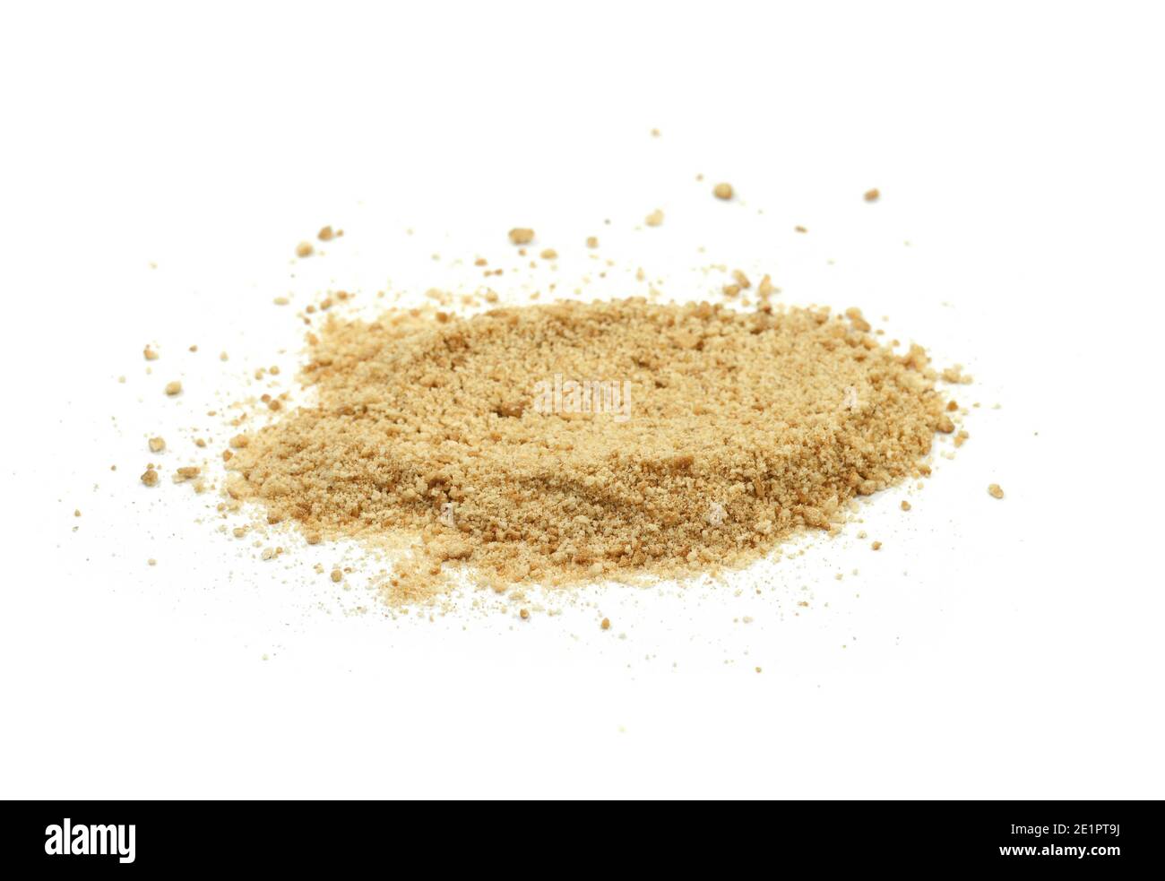 Ground biscuits on white background Stock Photo - Alamy