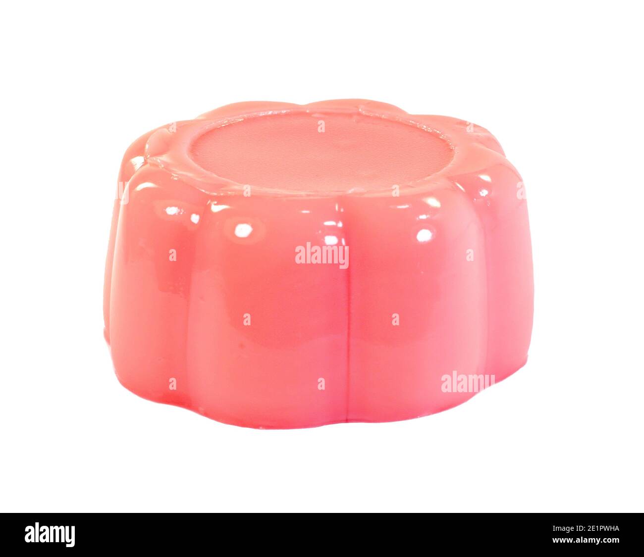 Strawberry pudding isolated on white background Stock Photo - Alamy