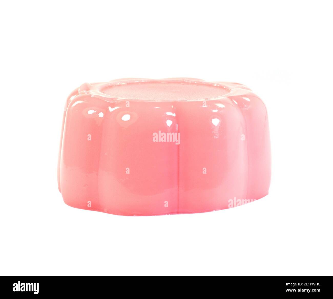 Strawberry pudding isolated on white background Stock Photo - Alamy