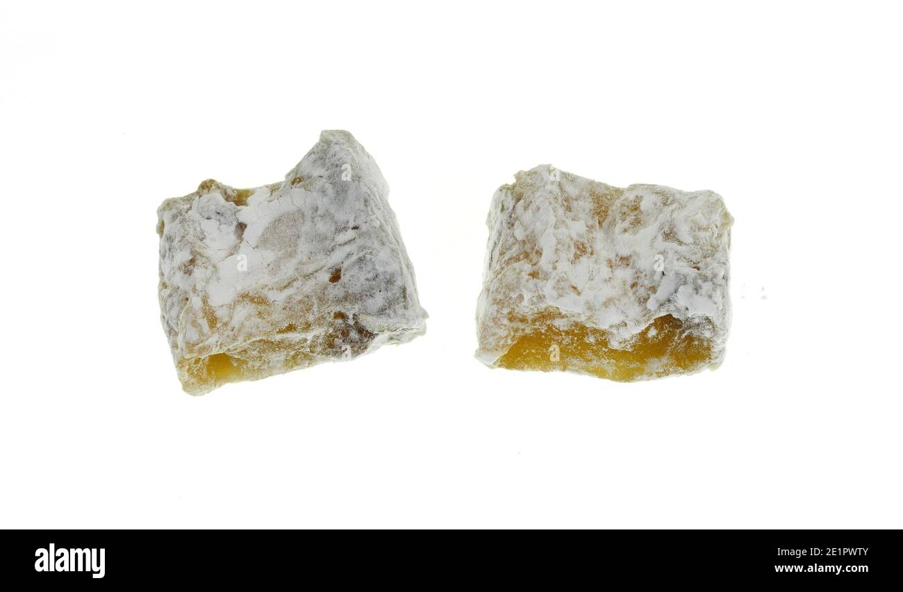 Turkish delight isolated on white. Ratluk Stock Photo - Alamy