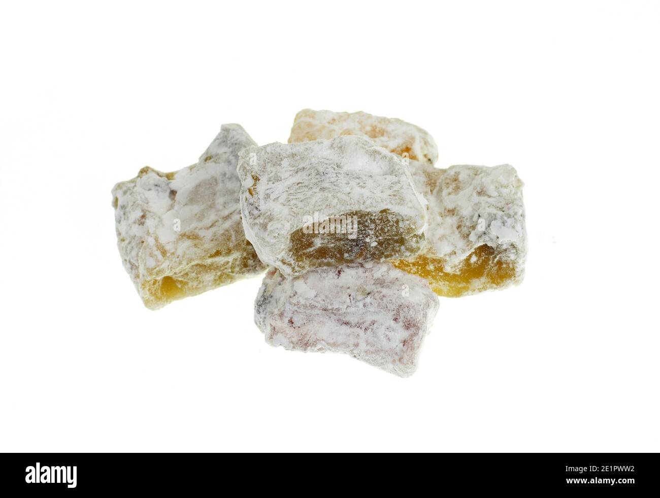 Turkish delight isolated on white. Ratluk Stock Photo - Alamy