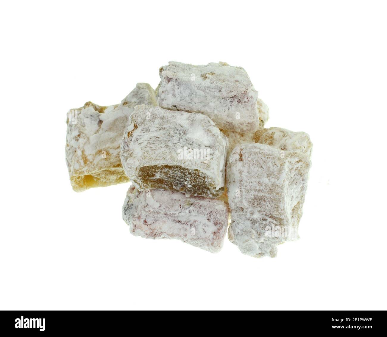 Turkish delight isolated on white. Ratluk Stock Photo - Alamy