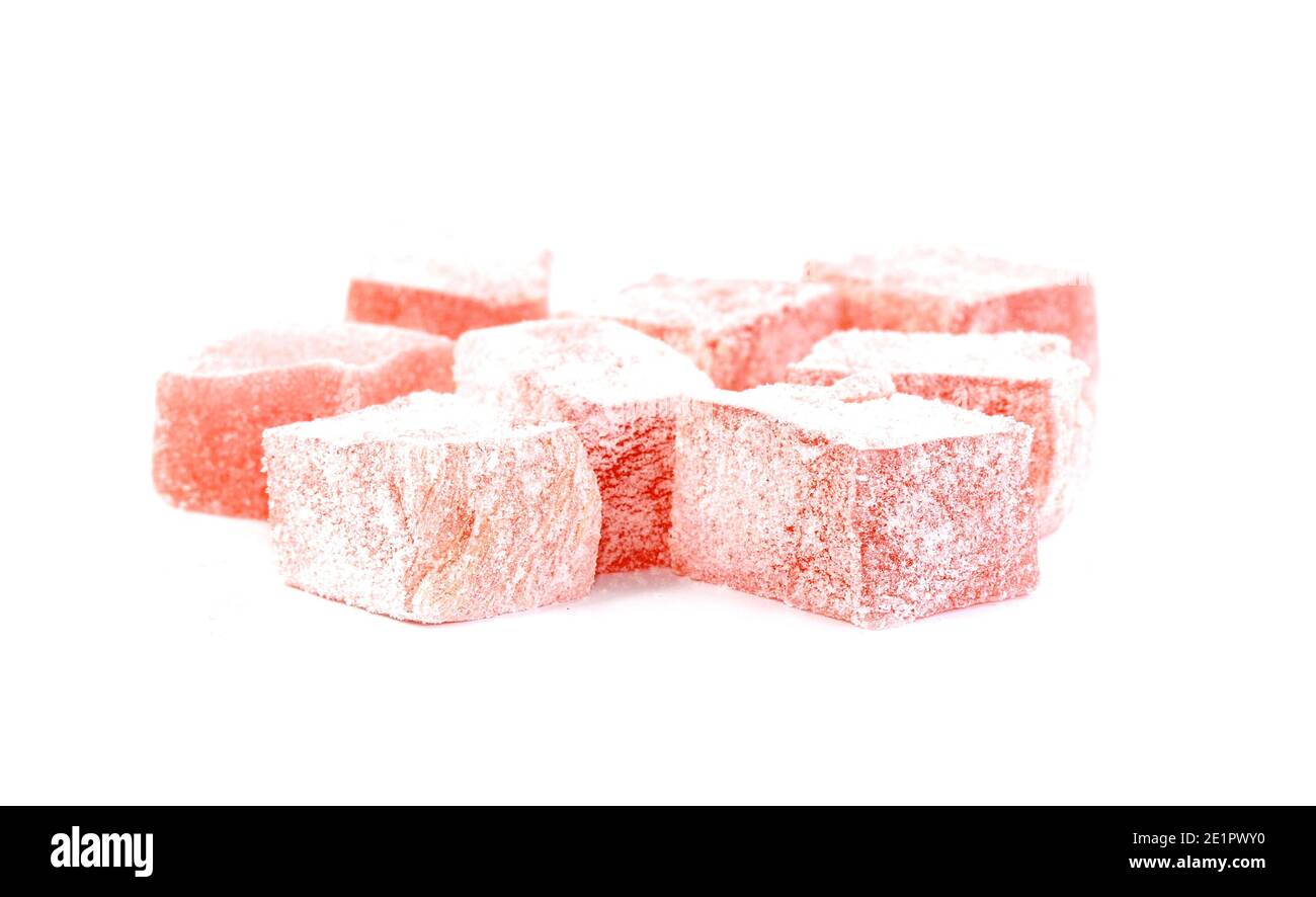 Turkish delight isolated on white. Ratluk Stock Photo - Alamy
