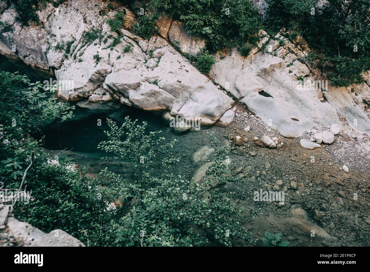 Landscape of green mountains in sadernes, catalonia, spain Stock Photo ...