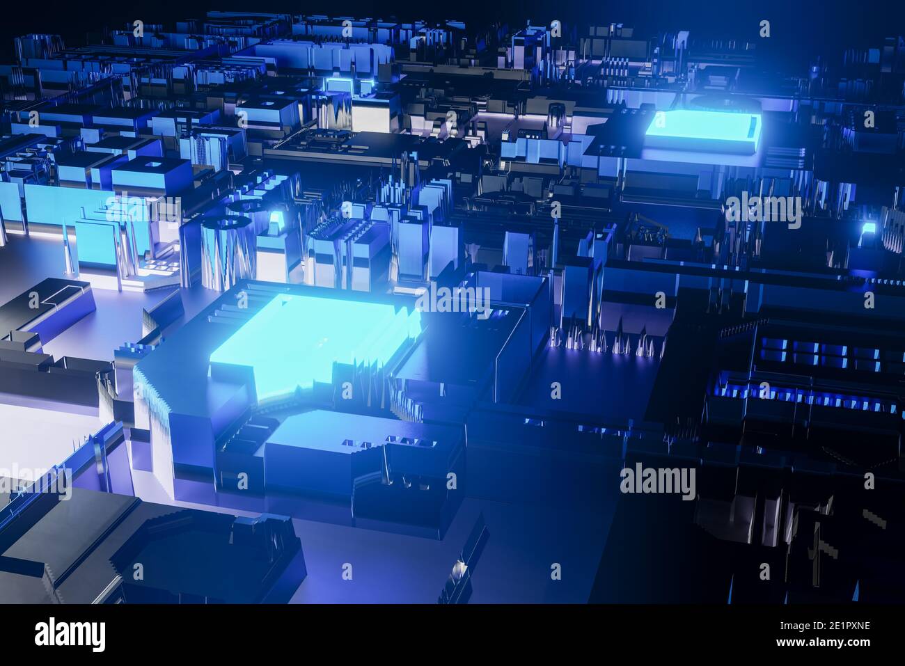 Abstract technology chip processor background circuit mother board and ...