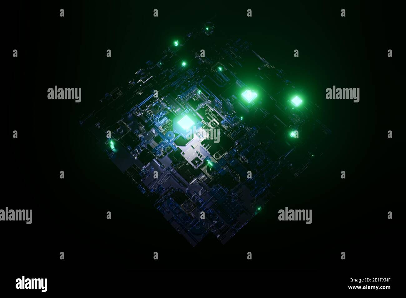 Abstract technology chip processor background circuit mother board and ...