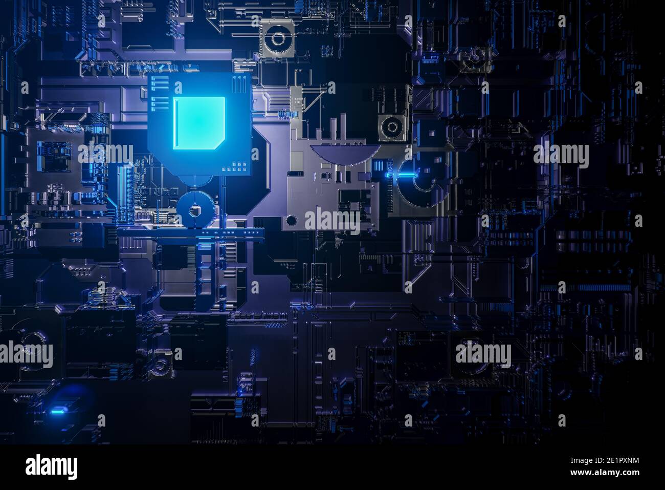 Abstract technology chip processor background circuit mother board and ...