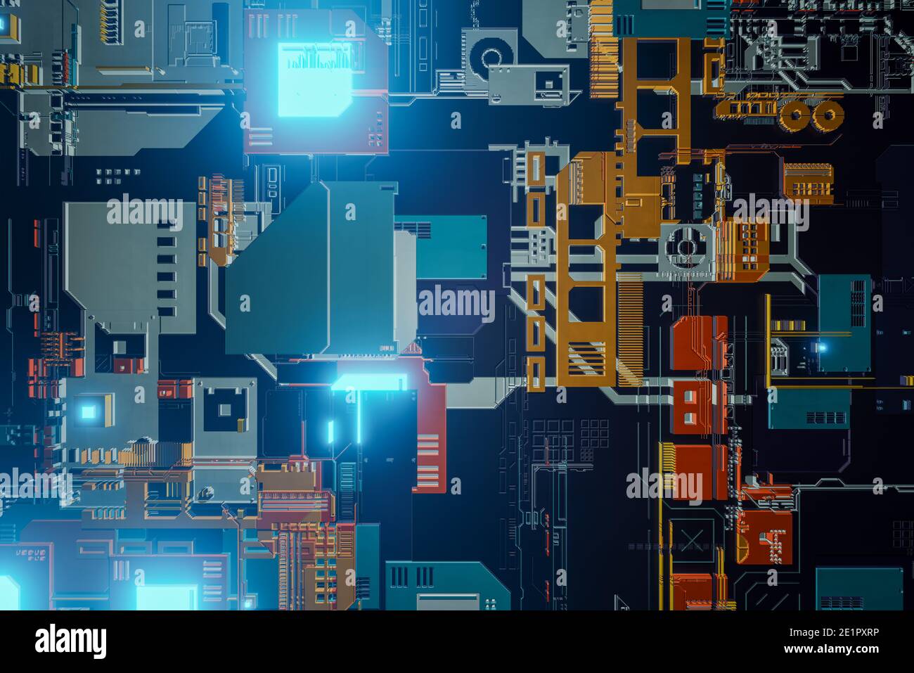 Abstract technology chip processor background circuit mother board and ...