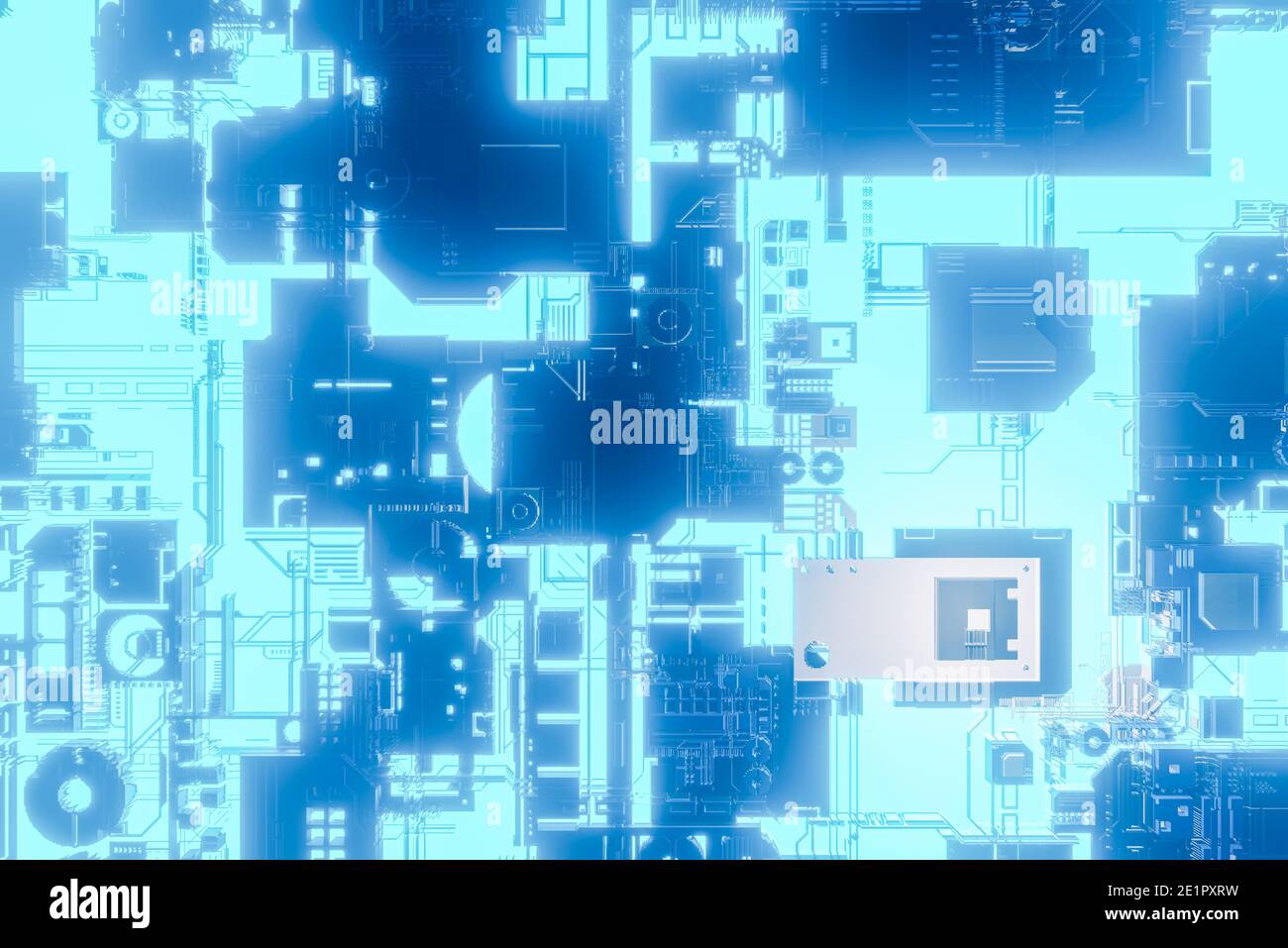 Abstract technology chip processor background circuit mother board and ...