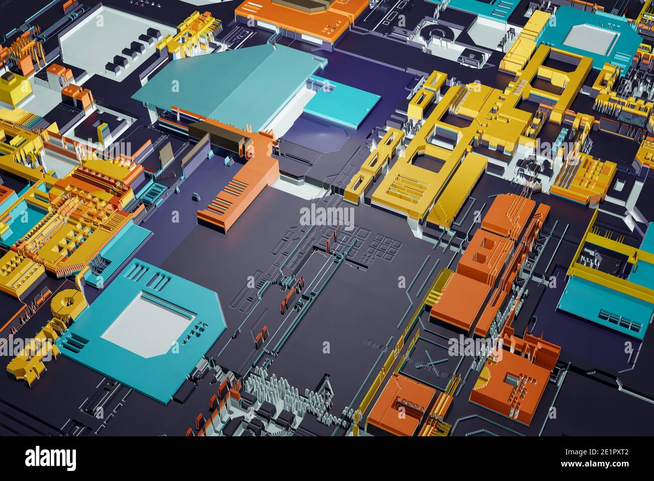 Abstract technology chip processor background circuit mother board and ...