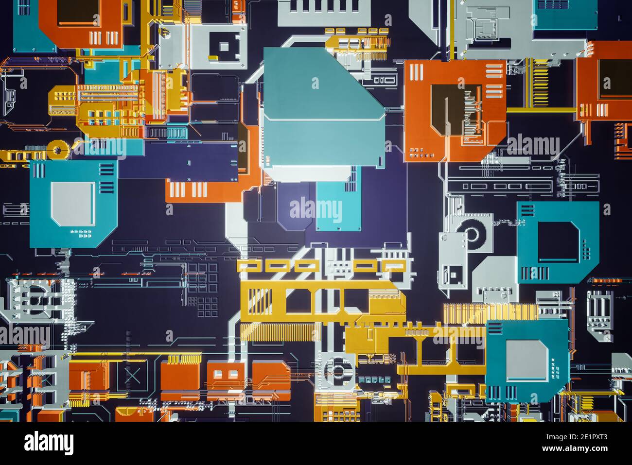Abstract technology chip processor background circuit mother board and ...