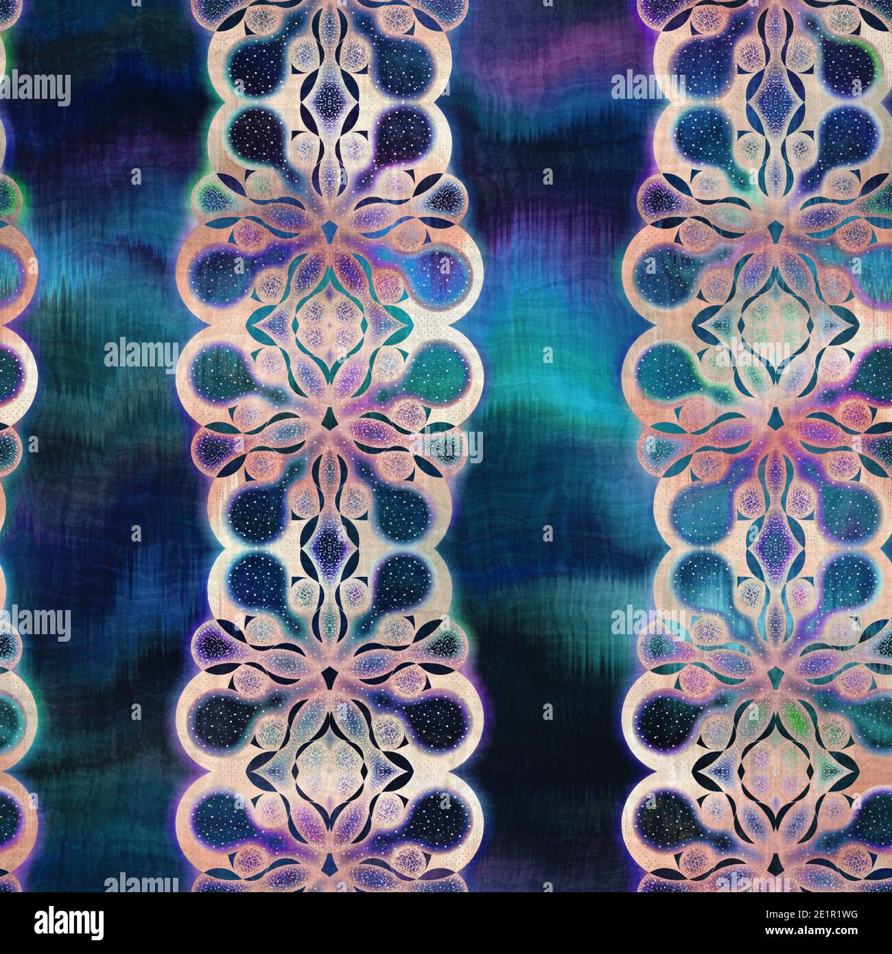 Seamless abstract ornate pattern design in colour Stock Photo - Alamy