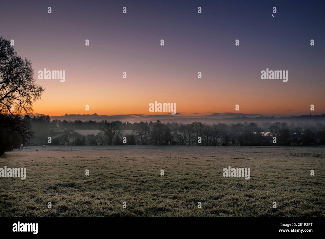 Orange sunrise in dedham hi-res stock photography and images - Alamy