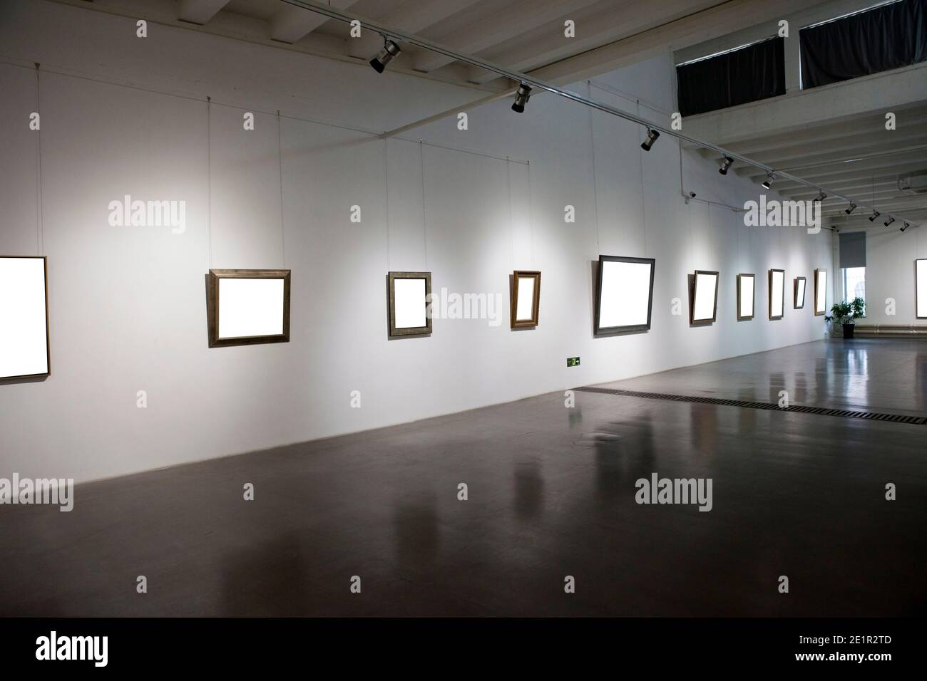 A blank picture frame in the exhibition room high quality photo Stock ...