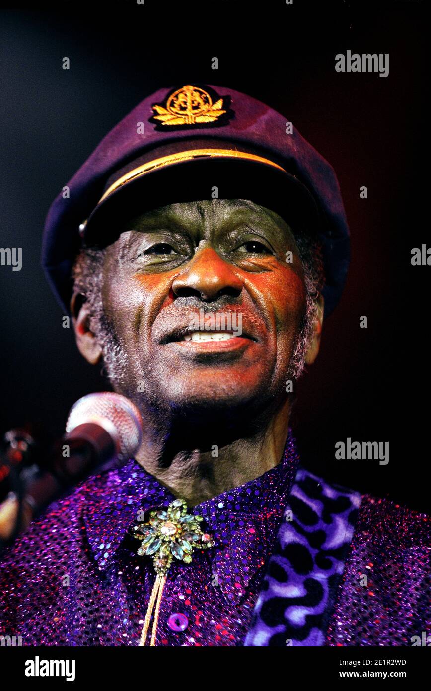 Chuck Berry in concert at the Shepherds Bush Empire in London, UK. 9th ...