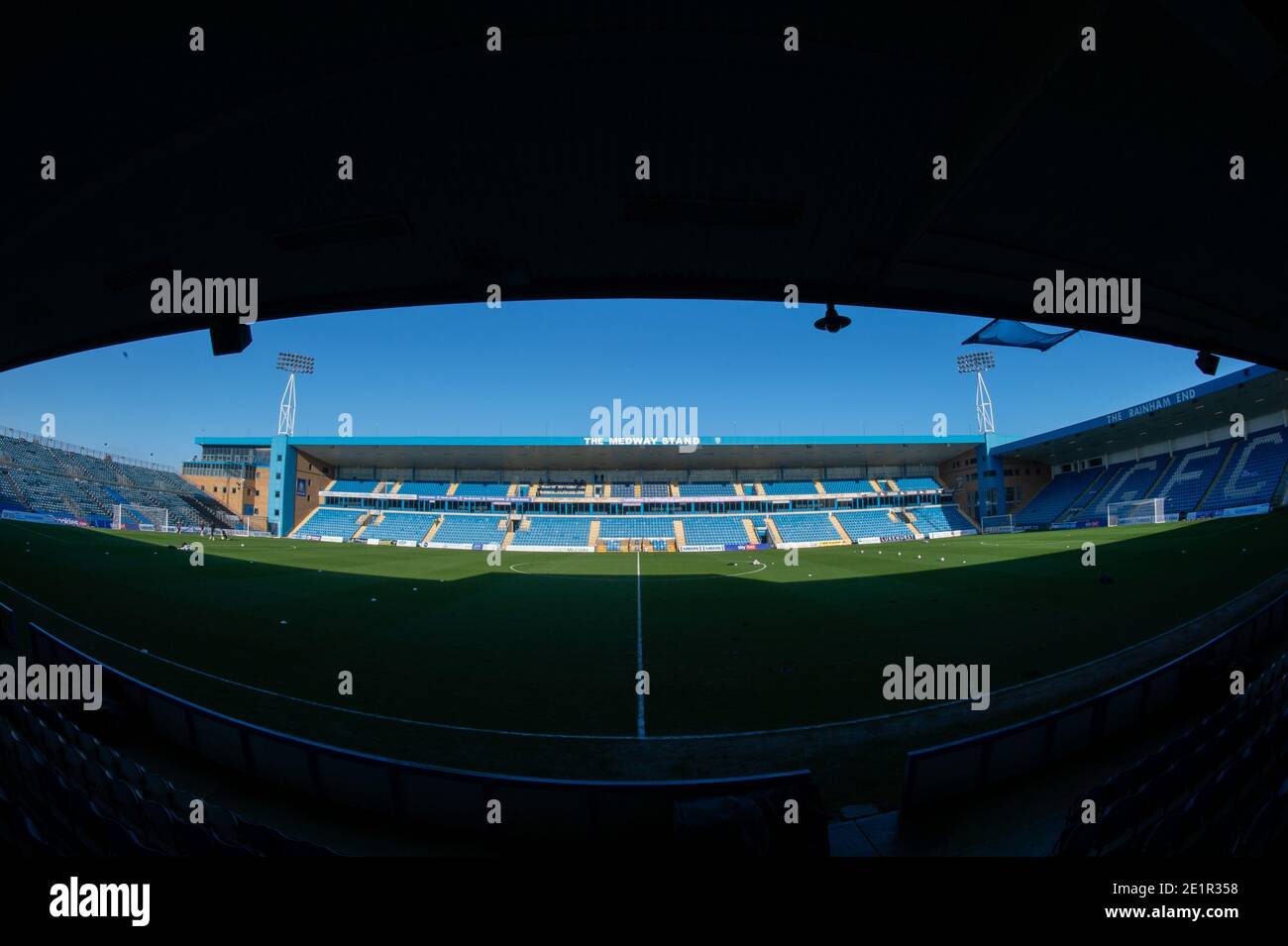 Gillingham, UK. 09th Jan, 2021. A general view of the stadium before ...