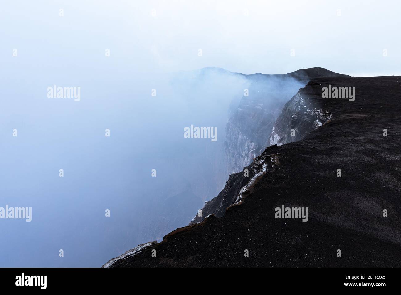 Smoking crater of active Marum volcano, Ambrym, Vanuatu Stock Photo - Alamy